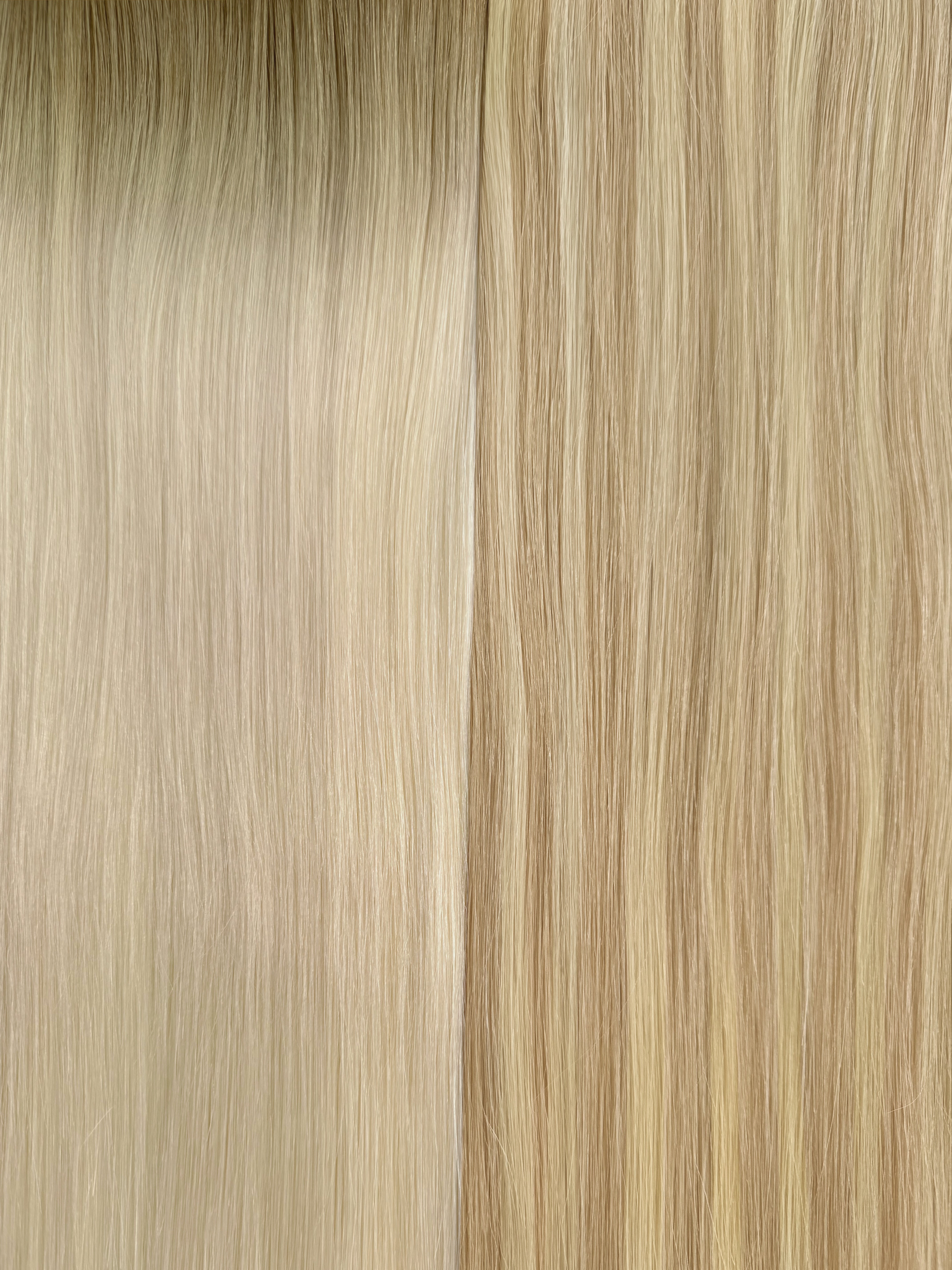 Invisible Tape In Weft Combo: Champagne Blonde Highlights&Rooted Ice B