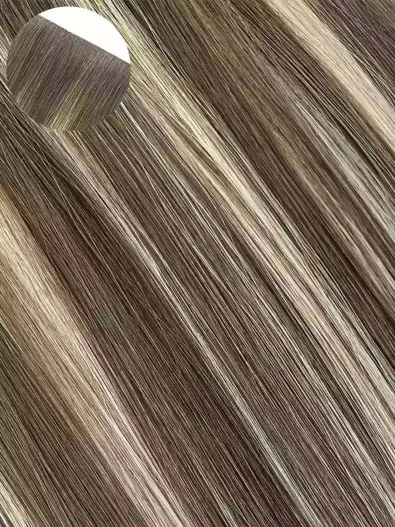 Tortoiseshell Balayage Invisible Tape In Weft-100% Virgin Hair