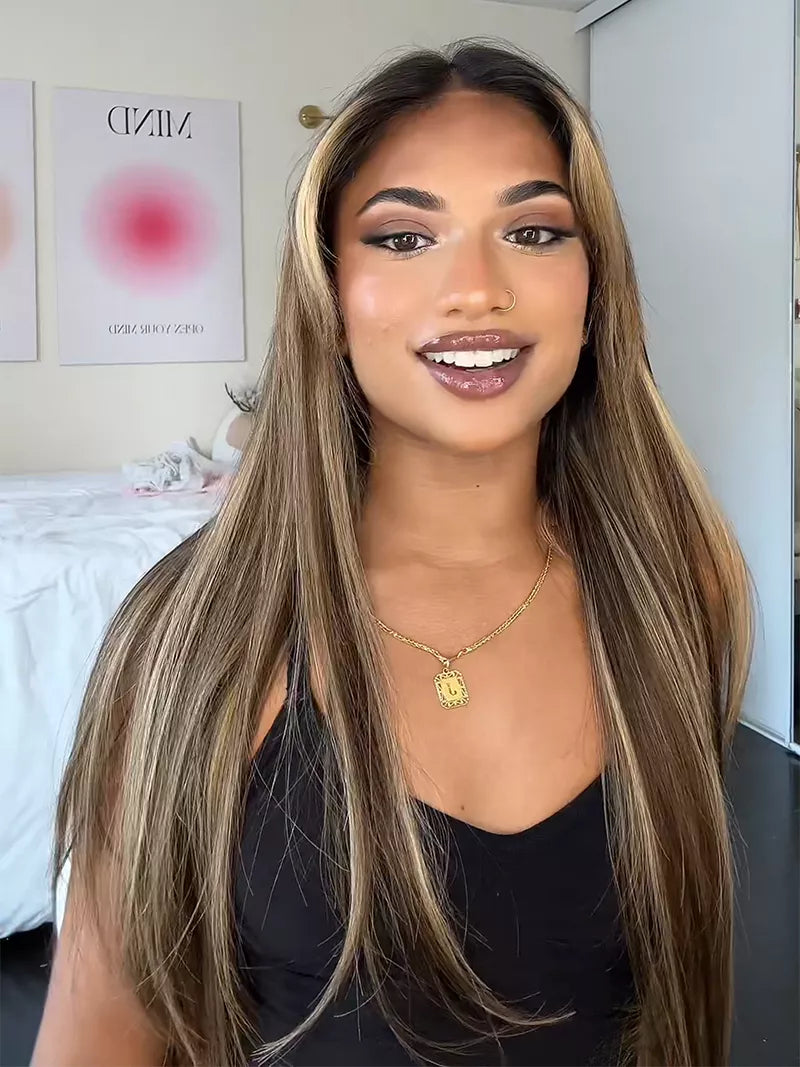 Tortoiseshell Balayage Invisible Tape In Weft-100% Virgin Hair