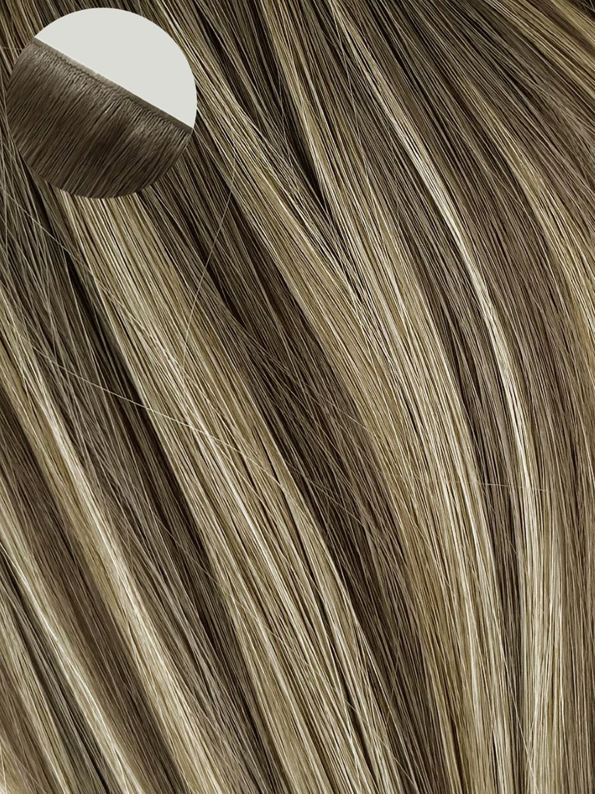Tortoiseshell Balayage Invisible Tape In Weft-100% Virgin Hair