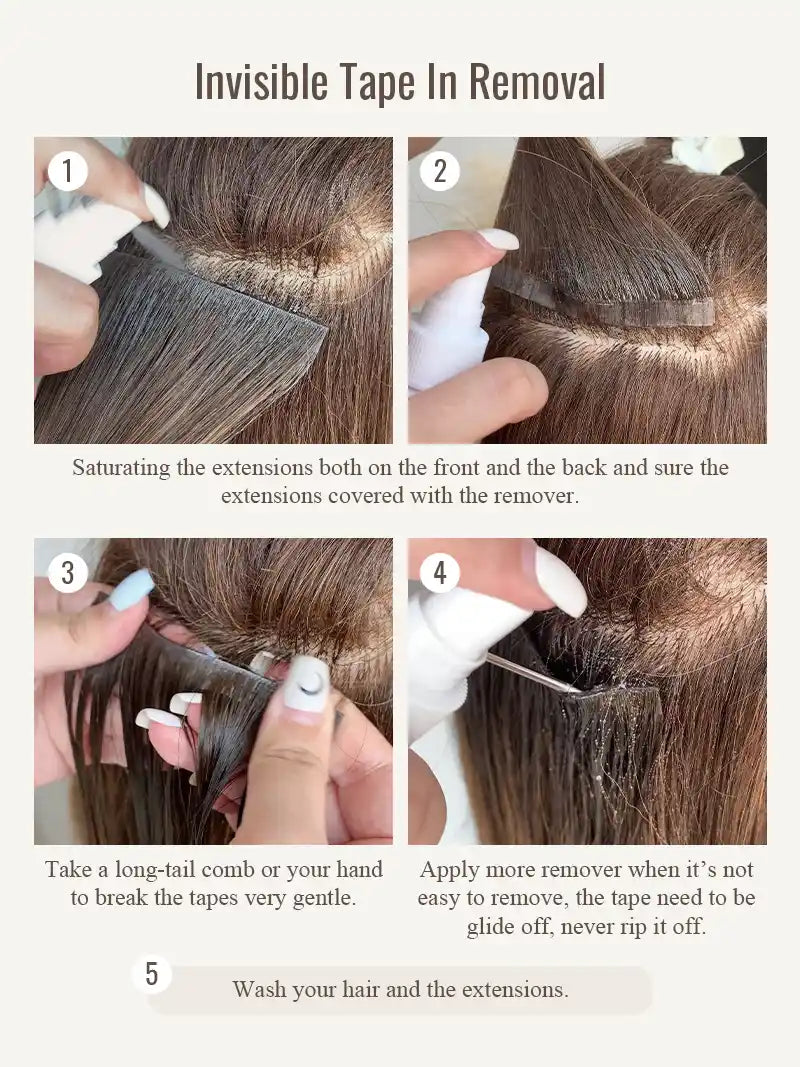 Shop Mocha Brown Invisible Tape In Weft