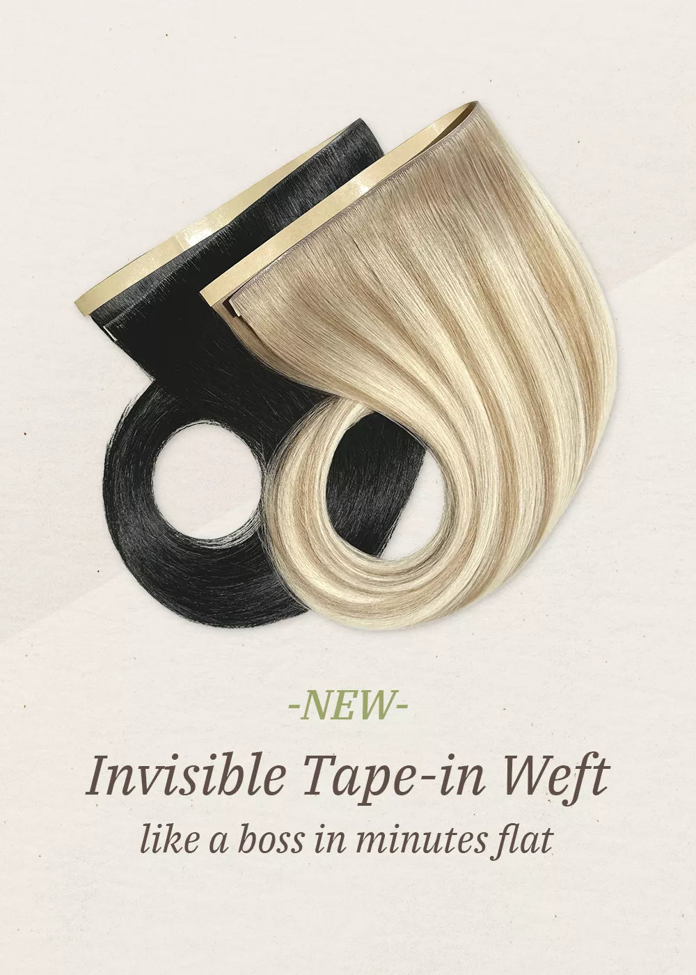 Ombre Color Invisible Tape In Weft