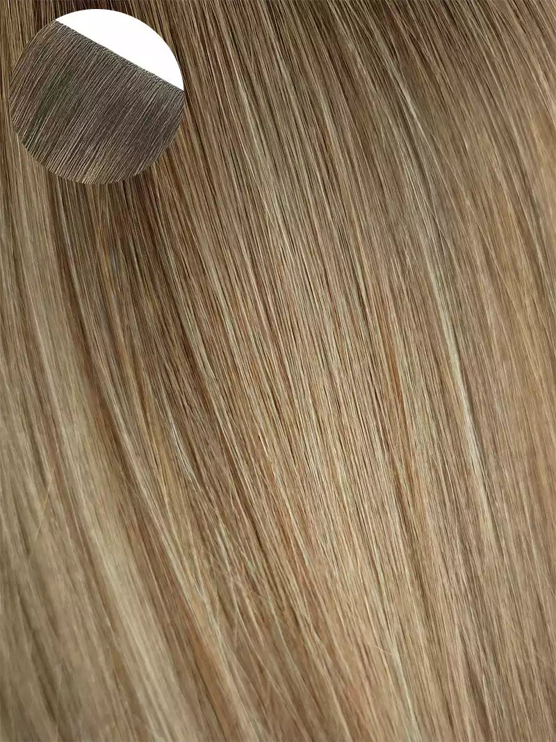 Mocha Melt Balayage Invisible Tape In Weft-100% Virgin Hair