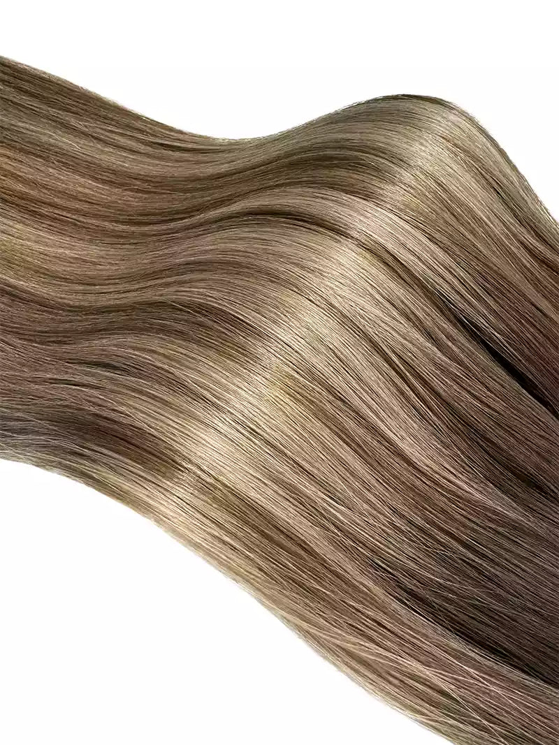 Mocha Melt Balayage Invisible Tape In Weft-100% Virgin Hair